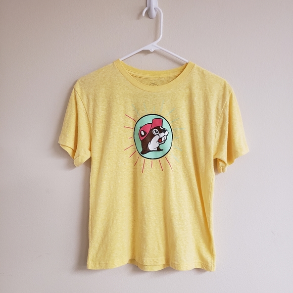 BUC-EE'S | Shirts & Tops | Bucees Yellow Beaver Shirt Hello Fun Shine ...